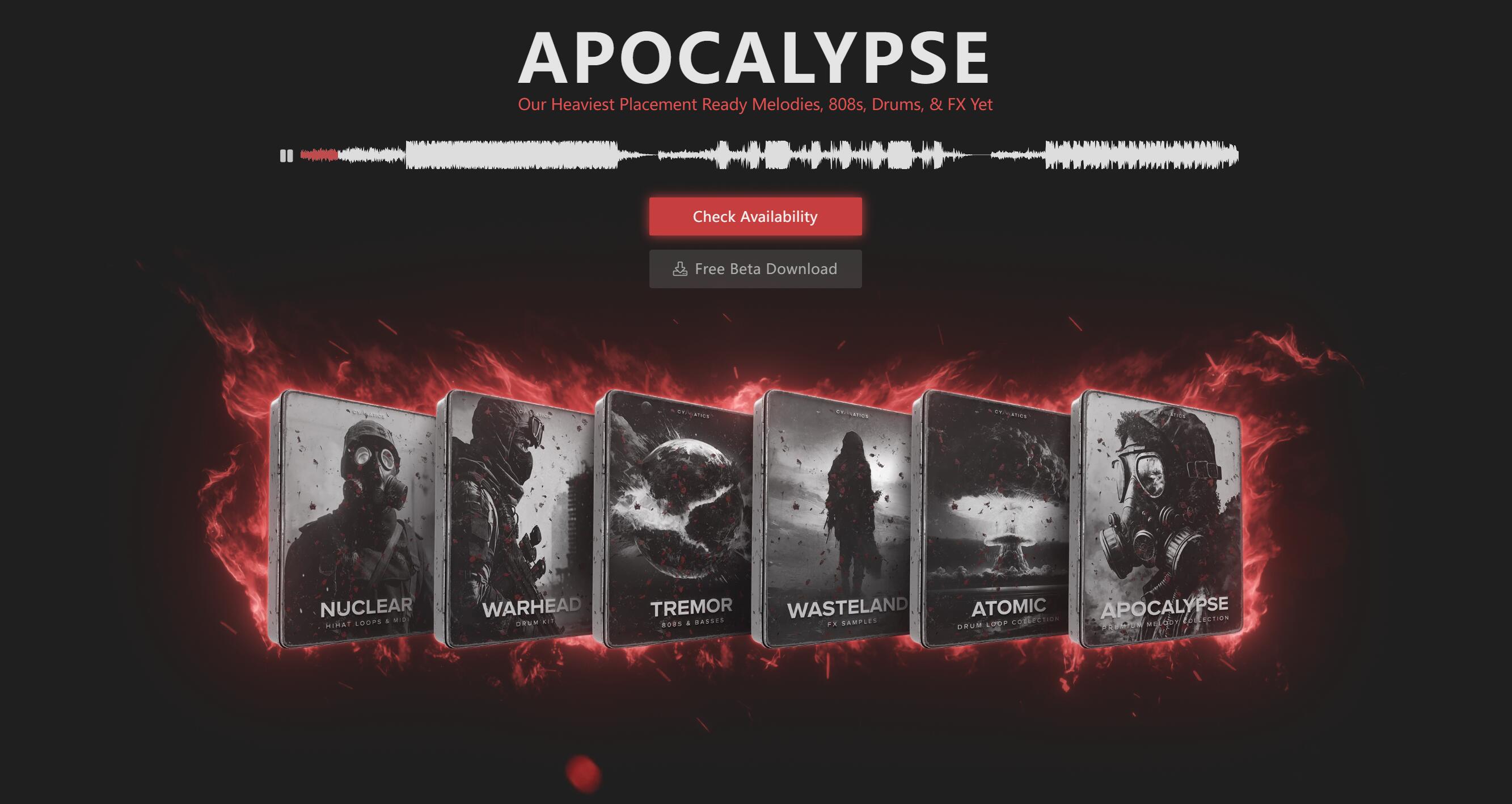 【cymatics厂牌dark Trap多风格采样包 奖金】cymatics Apocalypse Launch Edition